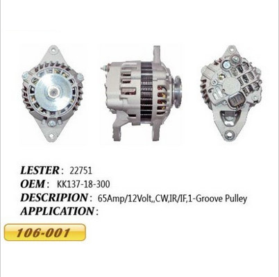 Kk137-18-300 22751 Alternator for KIA - China Generator Products ...