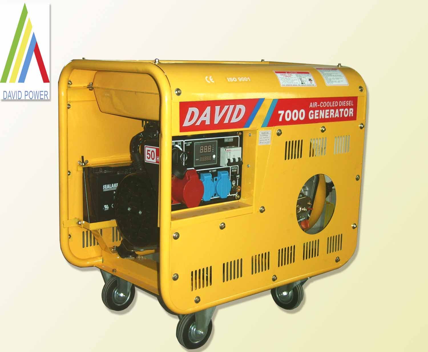 Deluxe Diesel Generator 5KW (NEW OPEN STYLE) with 4 Wheels - China ...