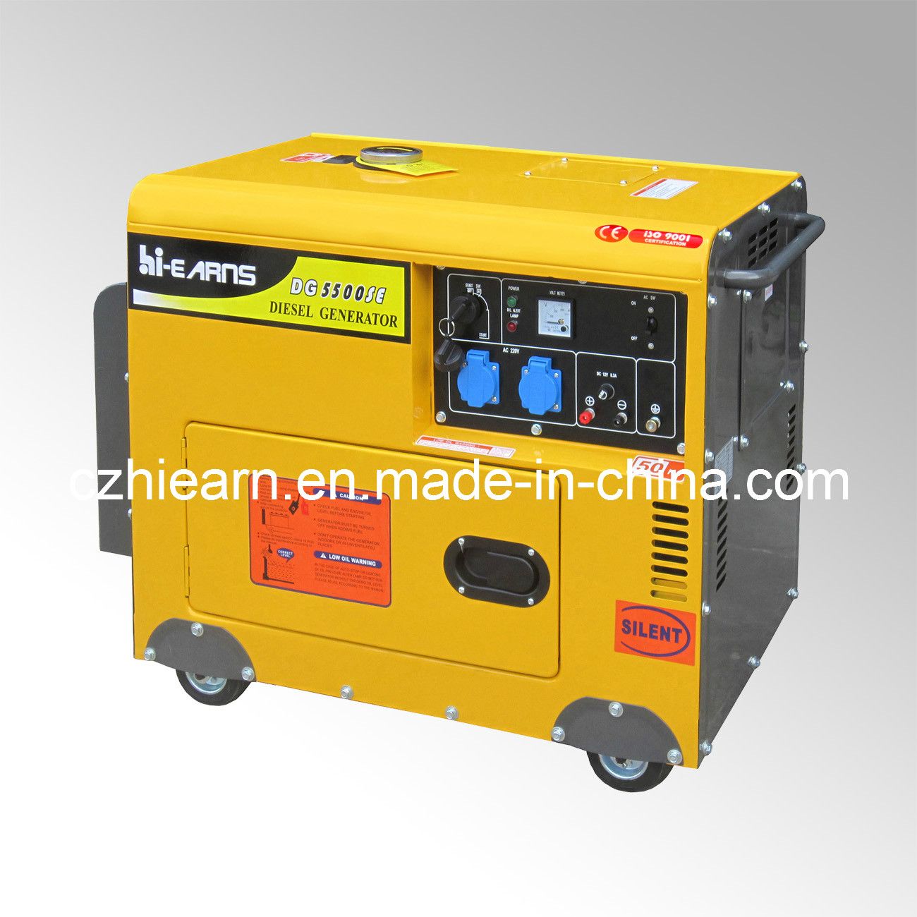 Air-Cooled Silent Type Diesel Generator Single Phase (DG5500SE) - China ...