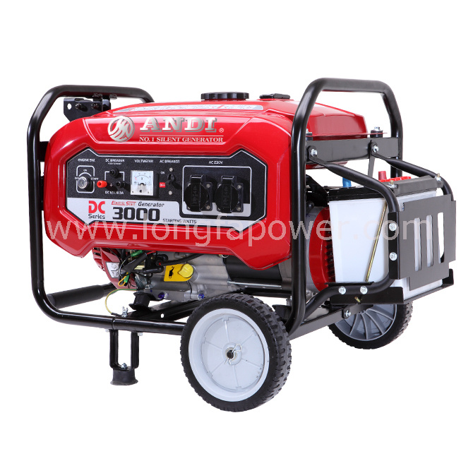 3kw / 3kVA Gasoline Electric Generator with Handle and Wheels - China ...