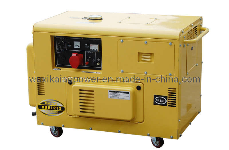 10kVA Portable Silent Type Diesel Generator (KDE12T3) - China Generator ...