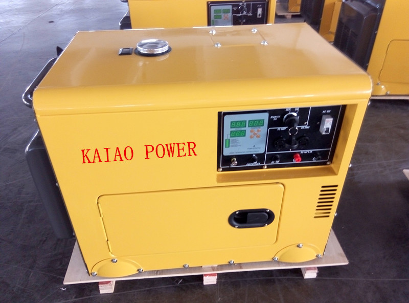 AC Single Phase 50Hz/5.5kw Key Start Silent Diesel Generator with ...